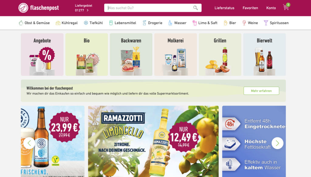 Wie günstig ist flaschenpost als Lebensmittel-Lieferdienst?