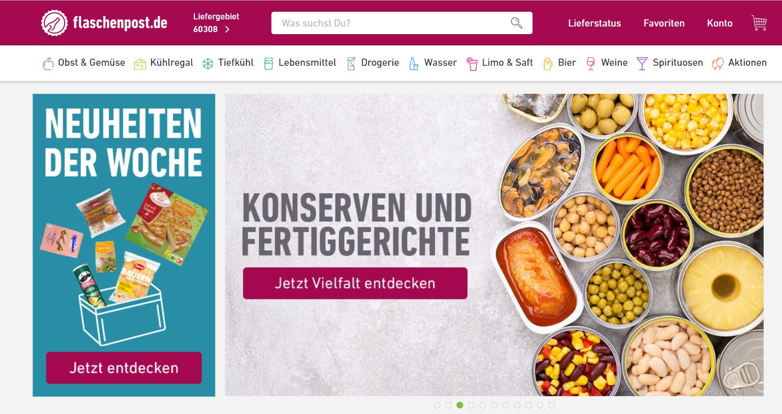 Wie günstig ist flaschenpost als Lebensmittel-Lieferdienst?